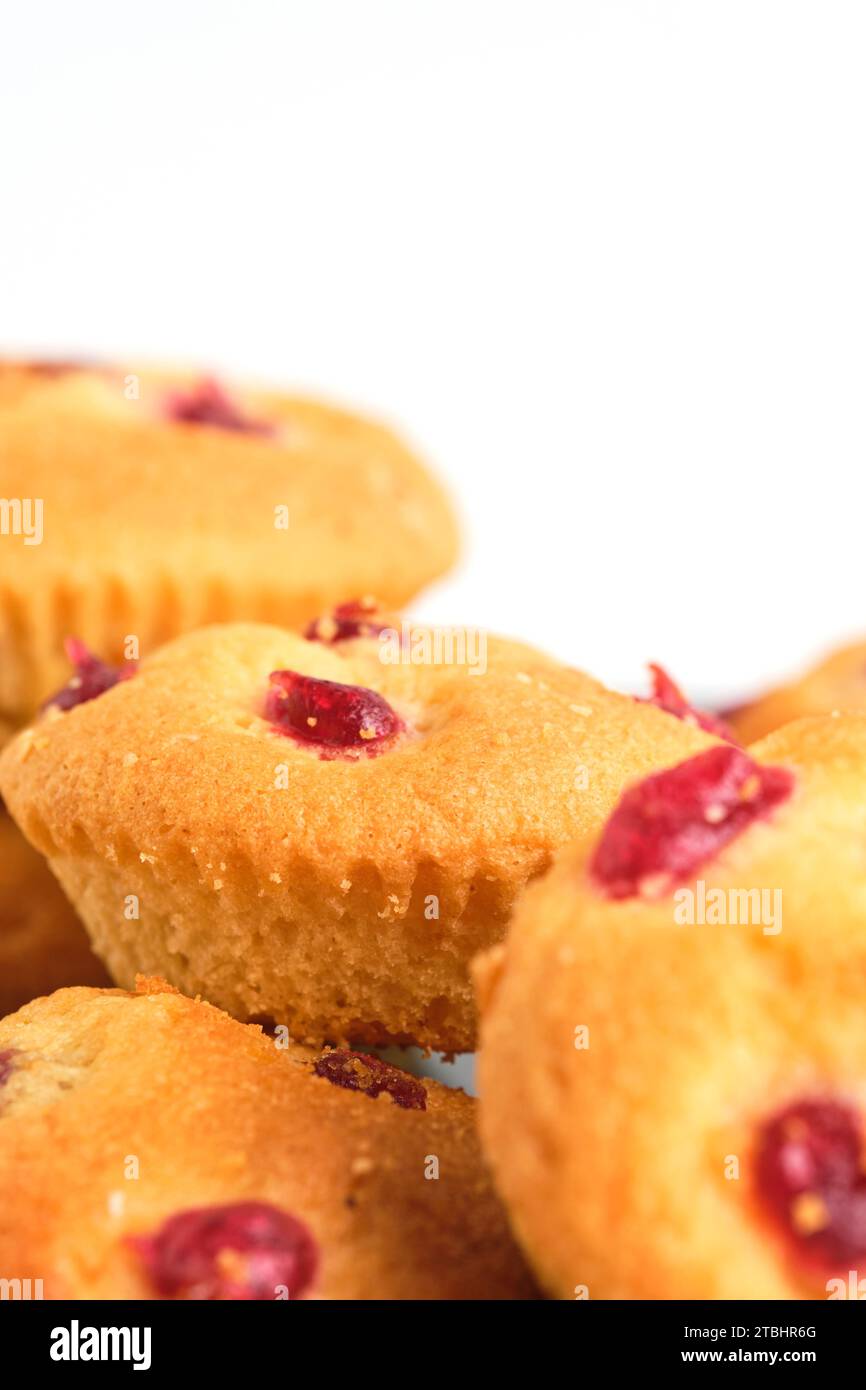 Fresh crumbly cookies with filling white background Stock Photo - Alamy