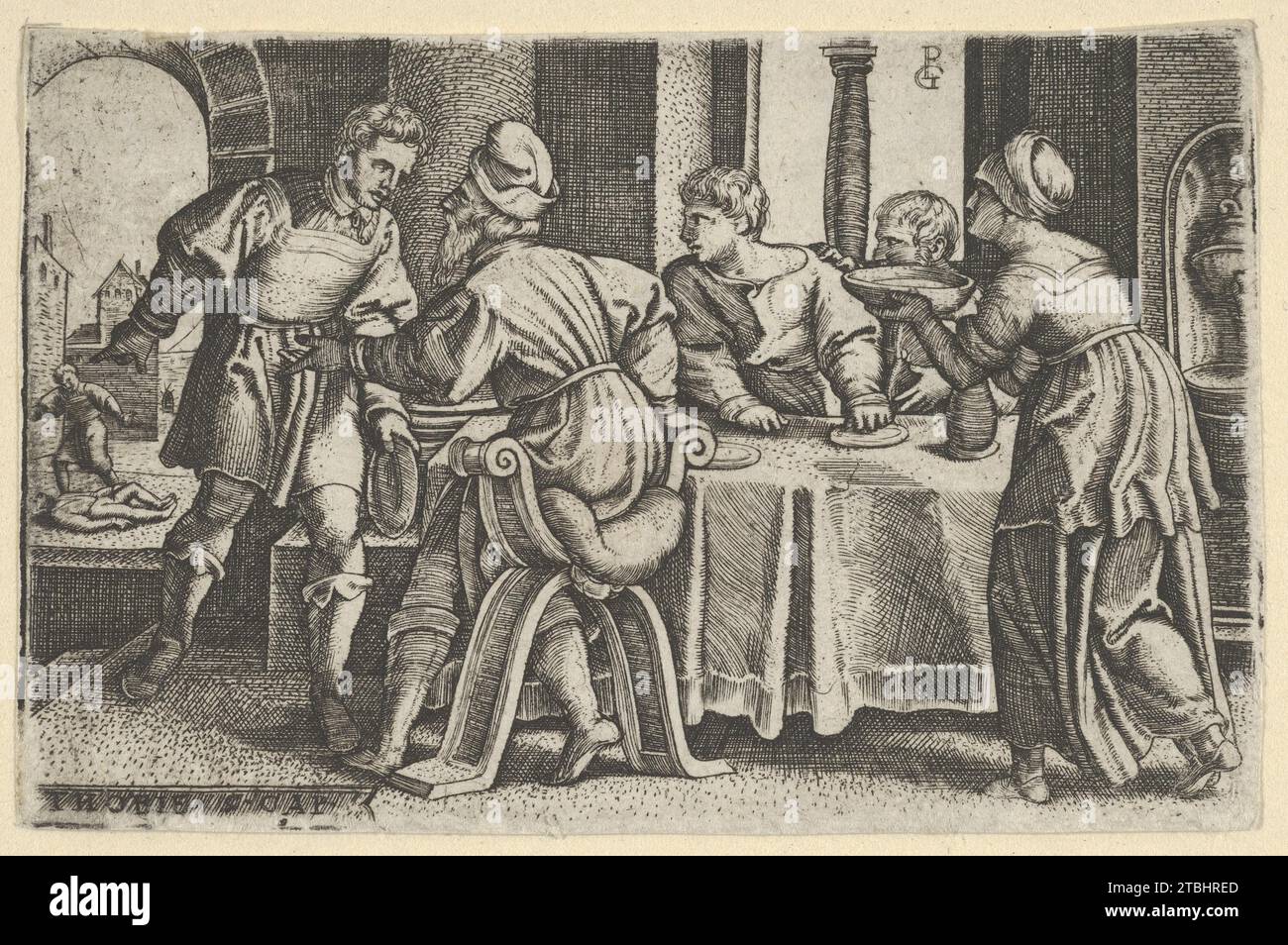 Tobias Leaving the Table, from "The Story of Tobias" 1917 by Georg ...
