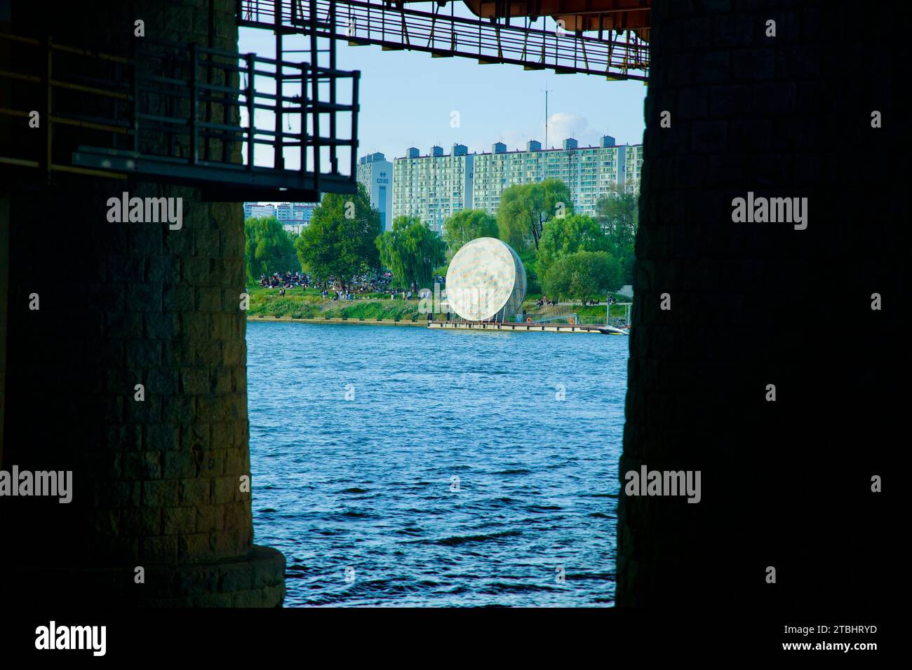 A picture of Nodeul Island near in the Han River in Seoul, South Korea ...