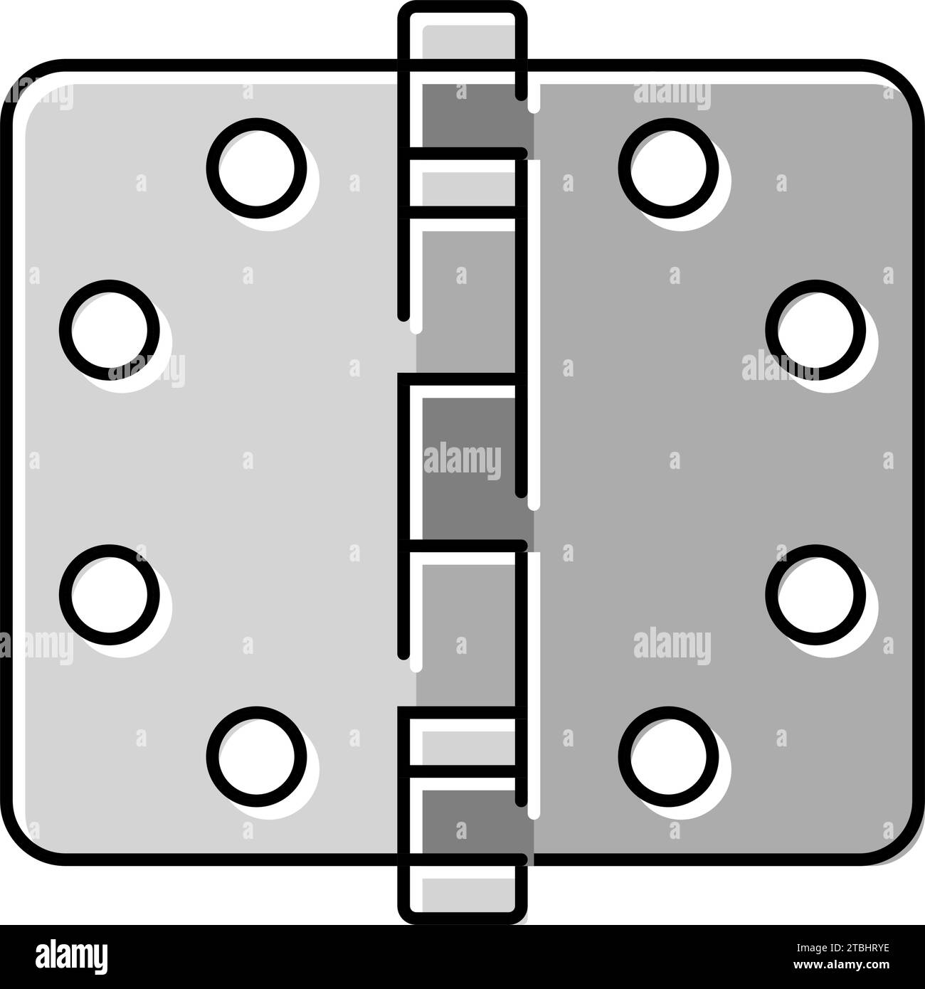 Steel door hinge Black and White Stock Photos & Images - Alamy