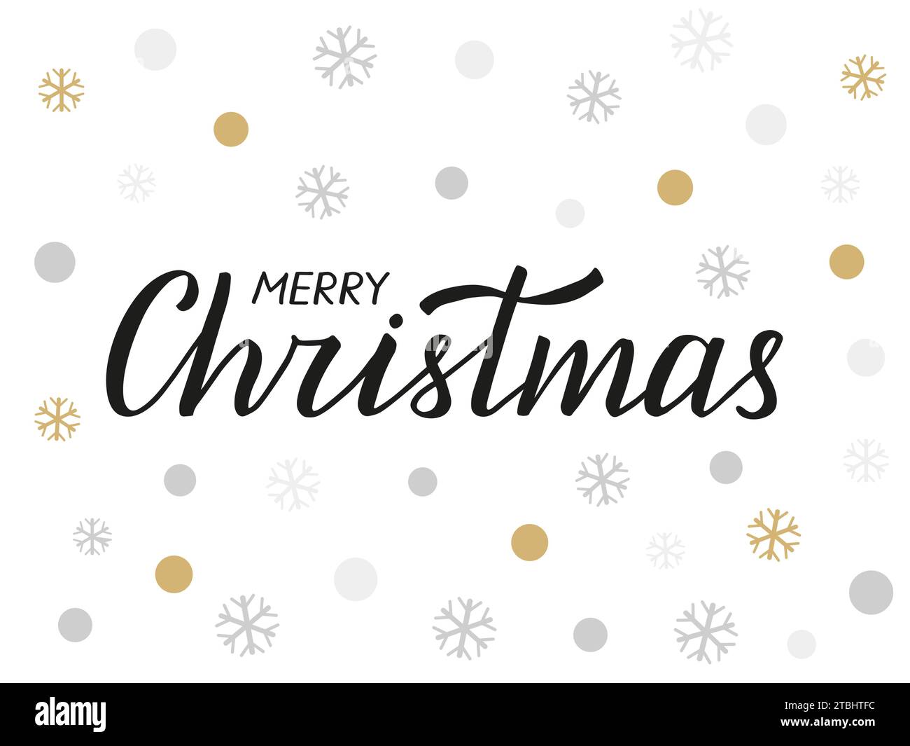 Merry Christmas. Handwritten lettering. Modern brush ink calligraphy ...