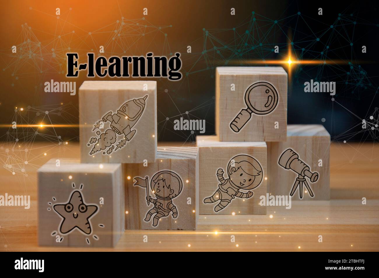 Concepts with online education internet technology stem Stock Photo - Alamy