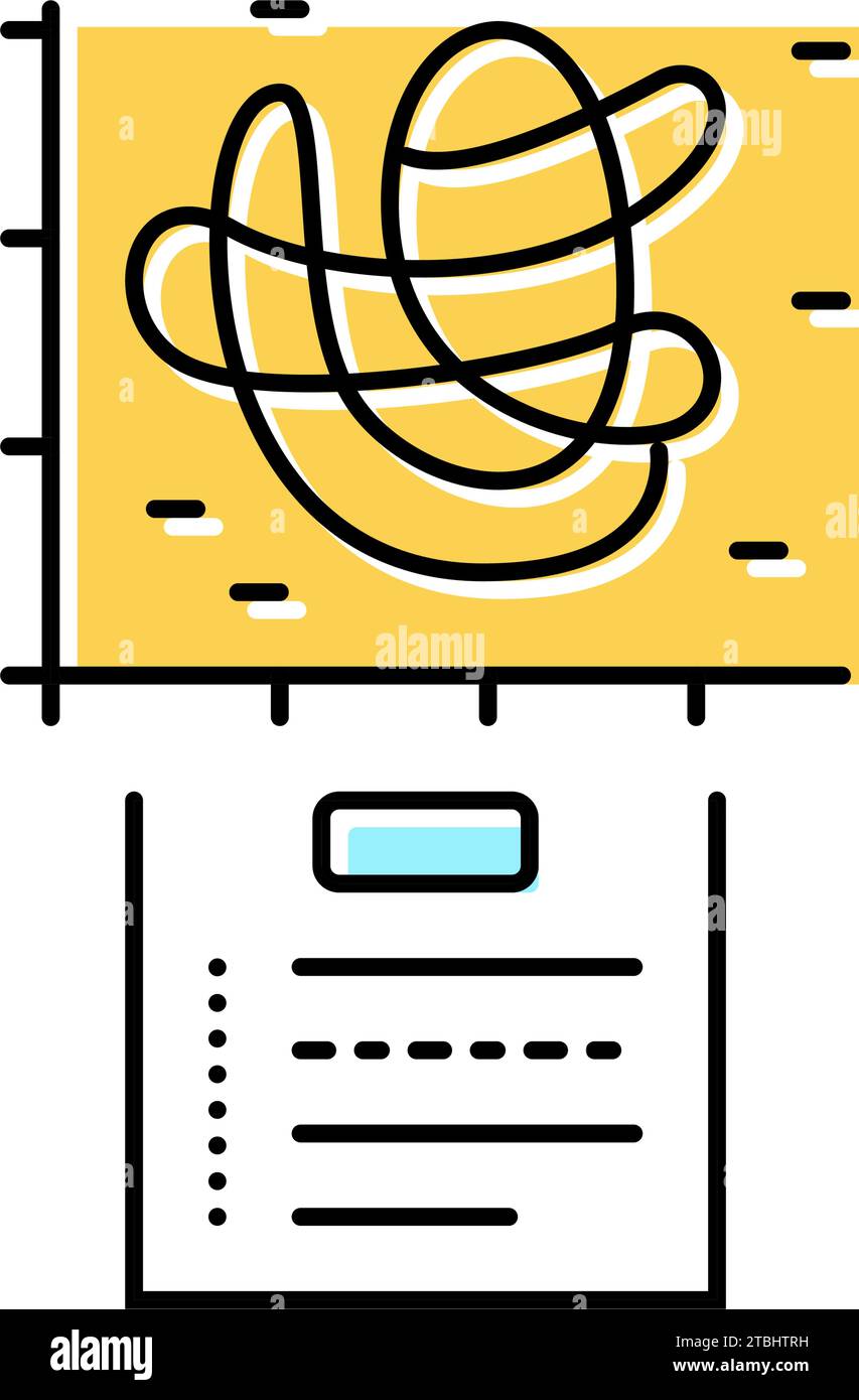 chaos theory math science education color icon vector illustration ...