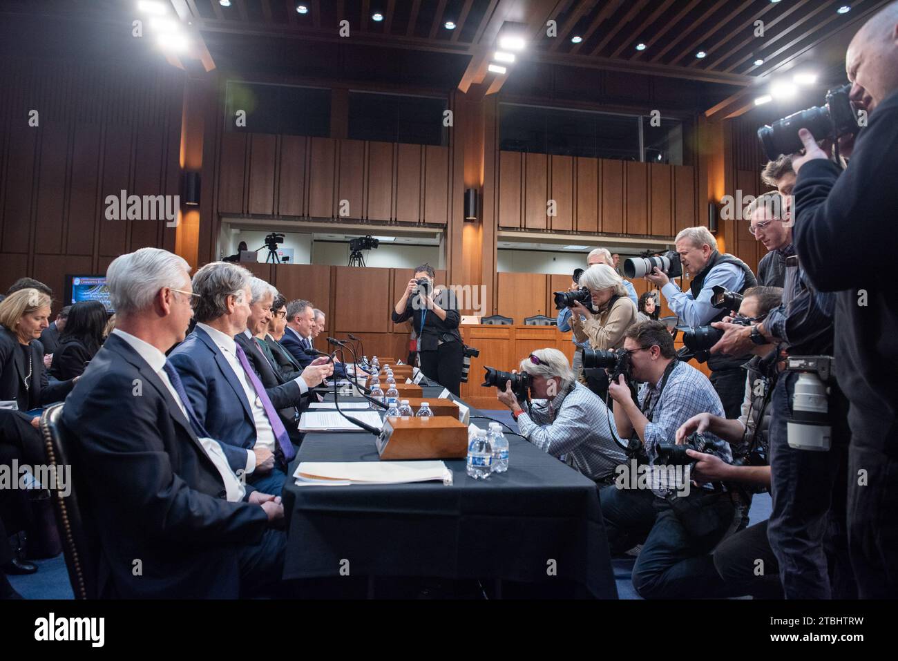 Witnesses at a Senate Banking, Housing, and Urban Affairs hearing to ...