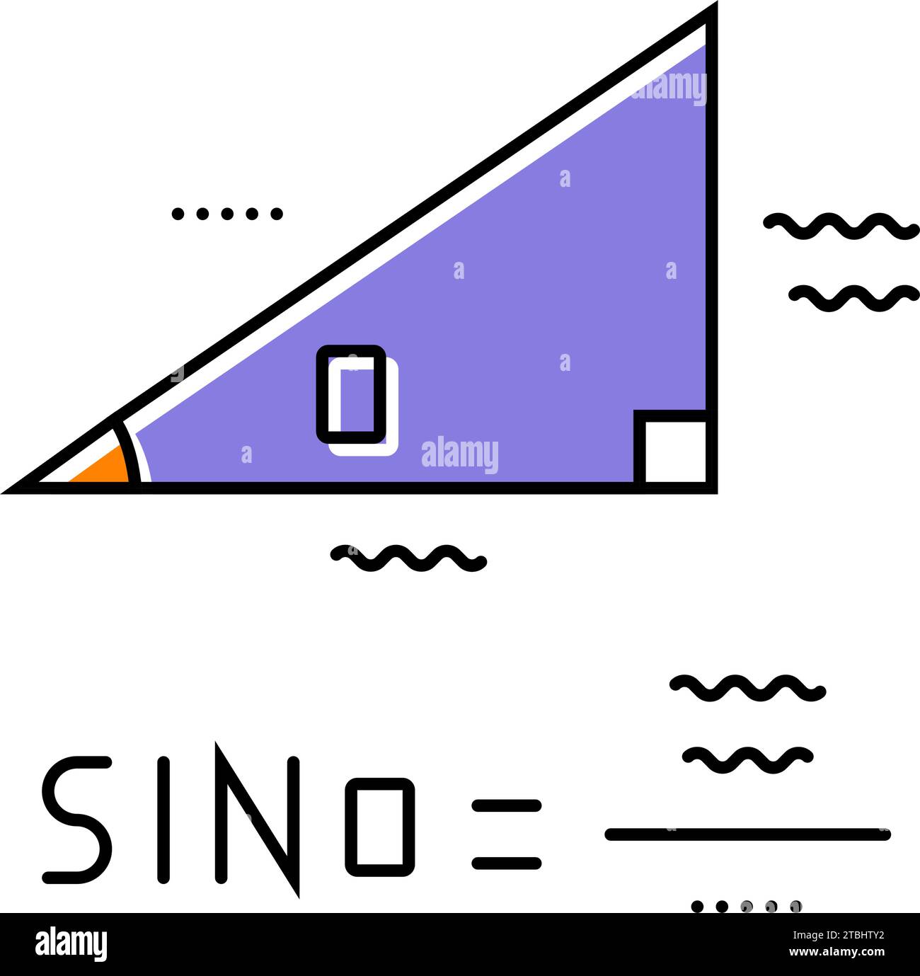 trigonometry math science education color icon vector illustration ...