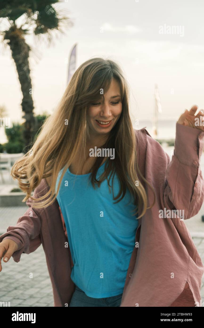 Woman dancing outdoor Stock Photo - Alamy