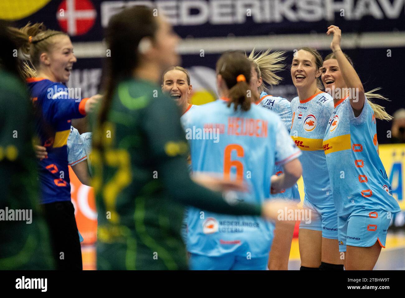 Frederikshavn, Denmark. 06th, December 2023. The players of Netherlands ...