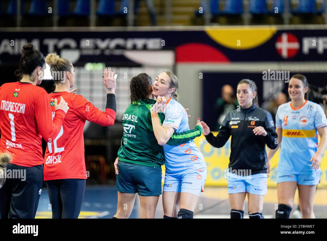 Frederikshavn, Denmark. 06th, December 2023. The players of the two ...
