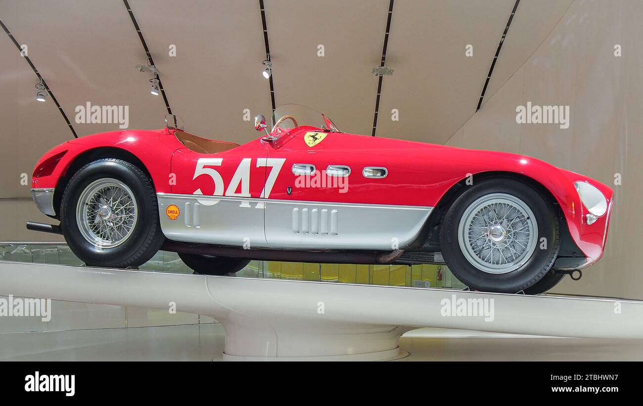 MODENA, ITALY-JULY 21, 2017: 1953 Ferrari 340 MM Vignale (Mille Miglia ...