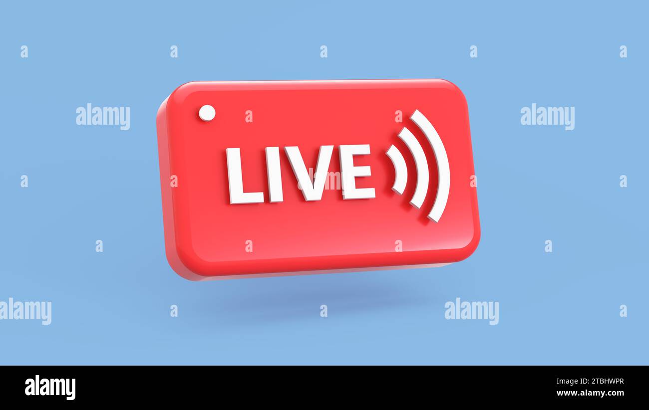 Live stream blue 3d hi-res stock photography and images - Alamy