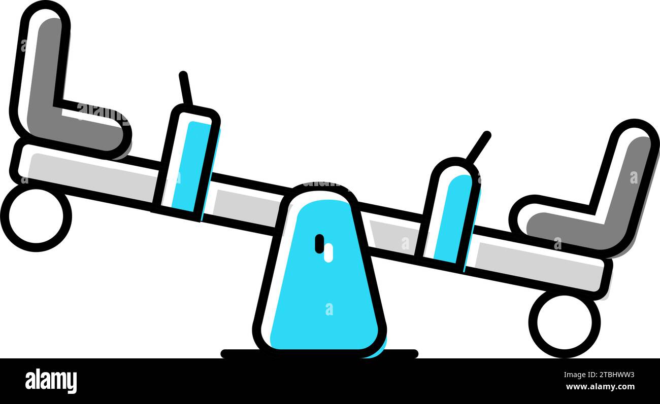 seesaw park outdoor kid play color icon vector illustration Stock ...