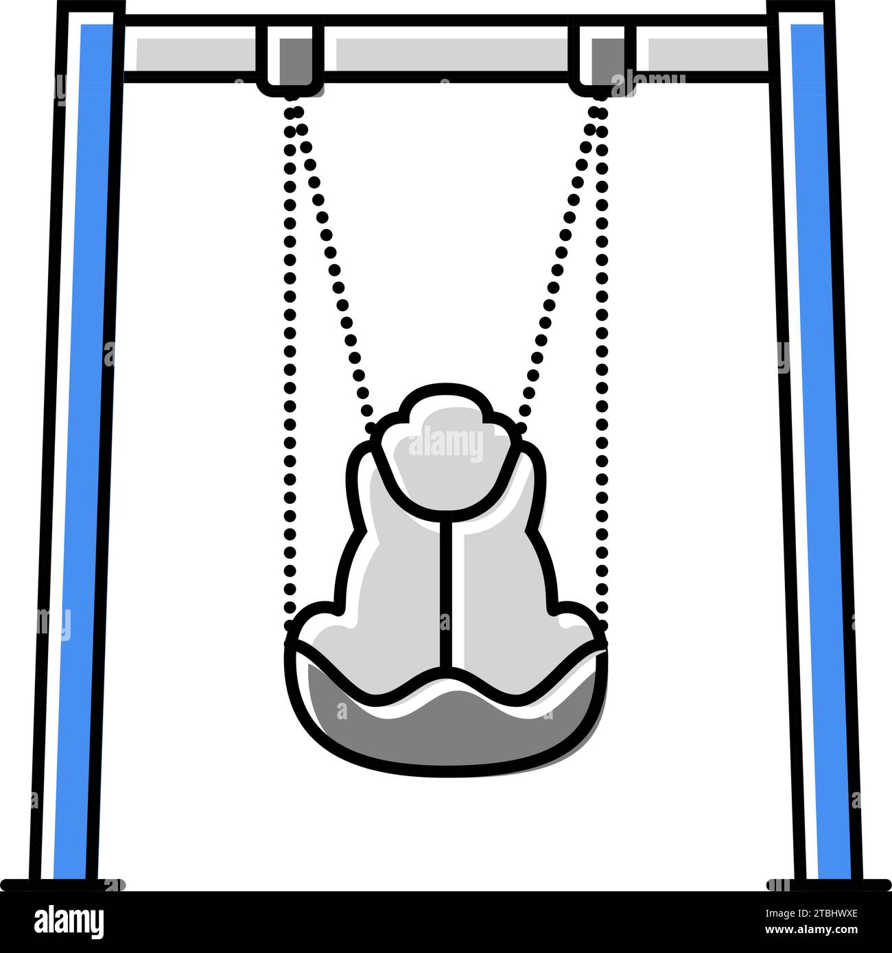 inclusive swing seat park kid play color icon vector illustration Stock ...