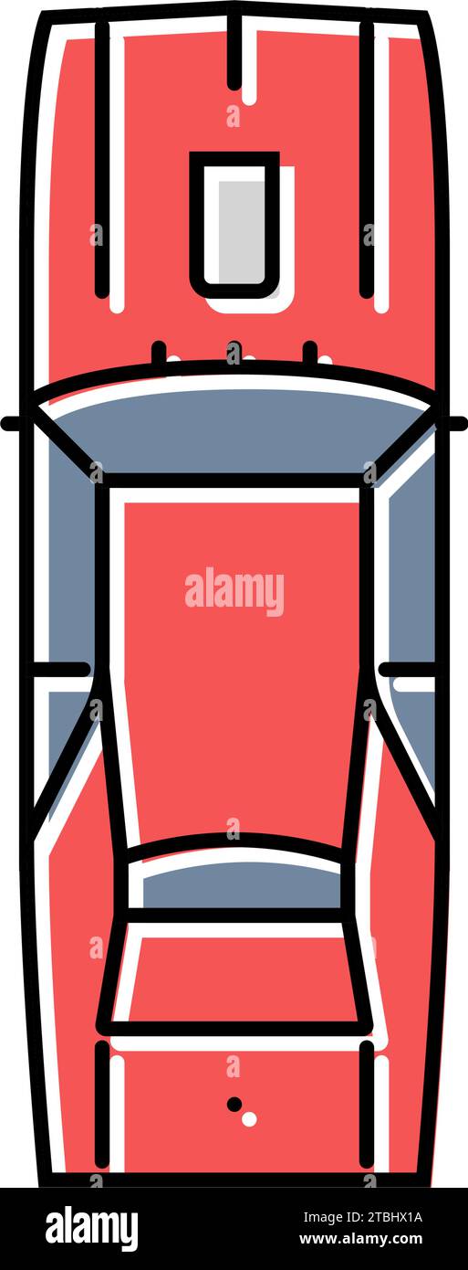 vehicle car top view color icon vector illustration Stock Vector Image ...