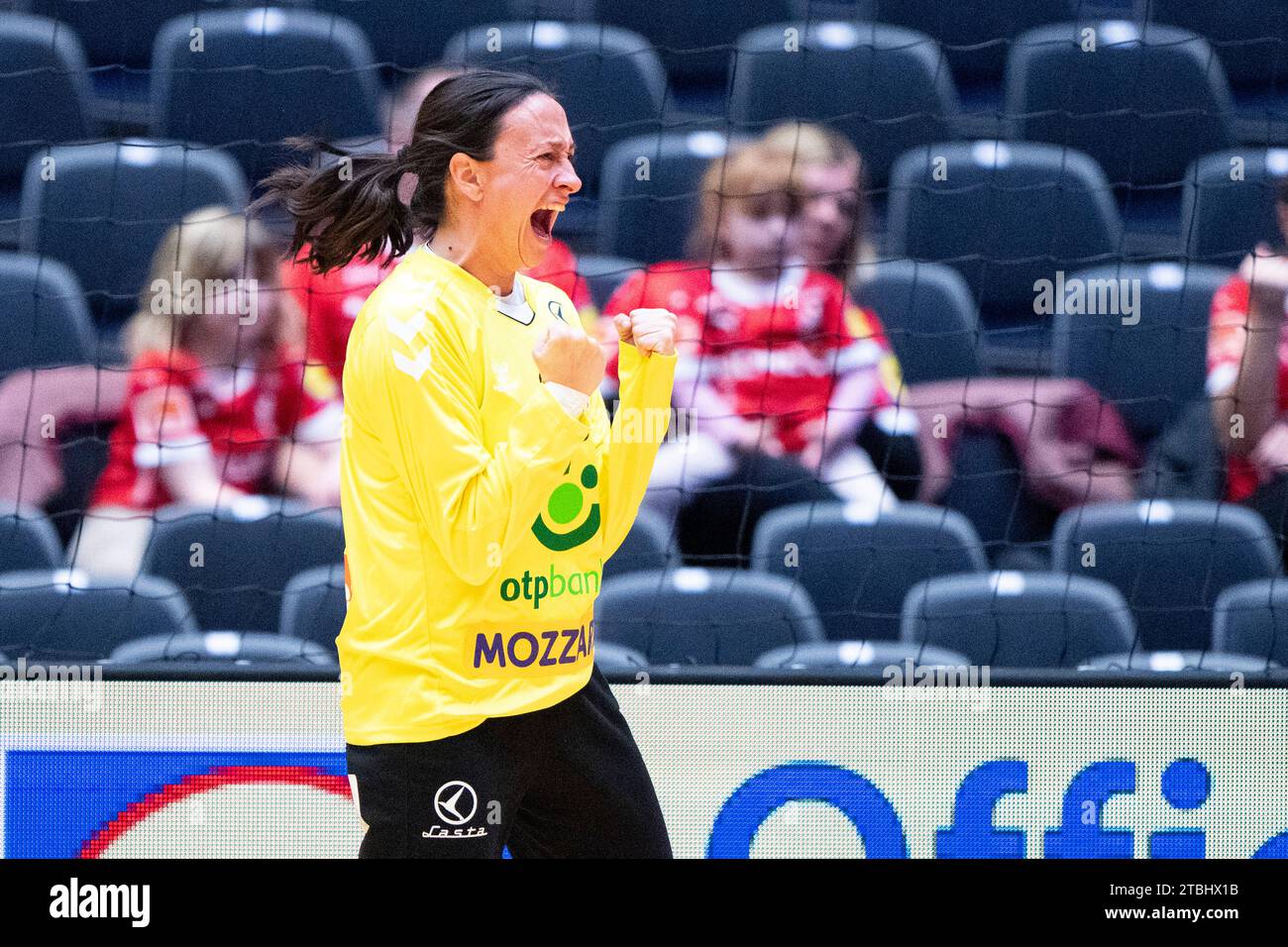 Herning, Denmark. 07th Dec, 2023. Goalkeeper Marija Colic of Serbia reacts during IHF World ...