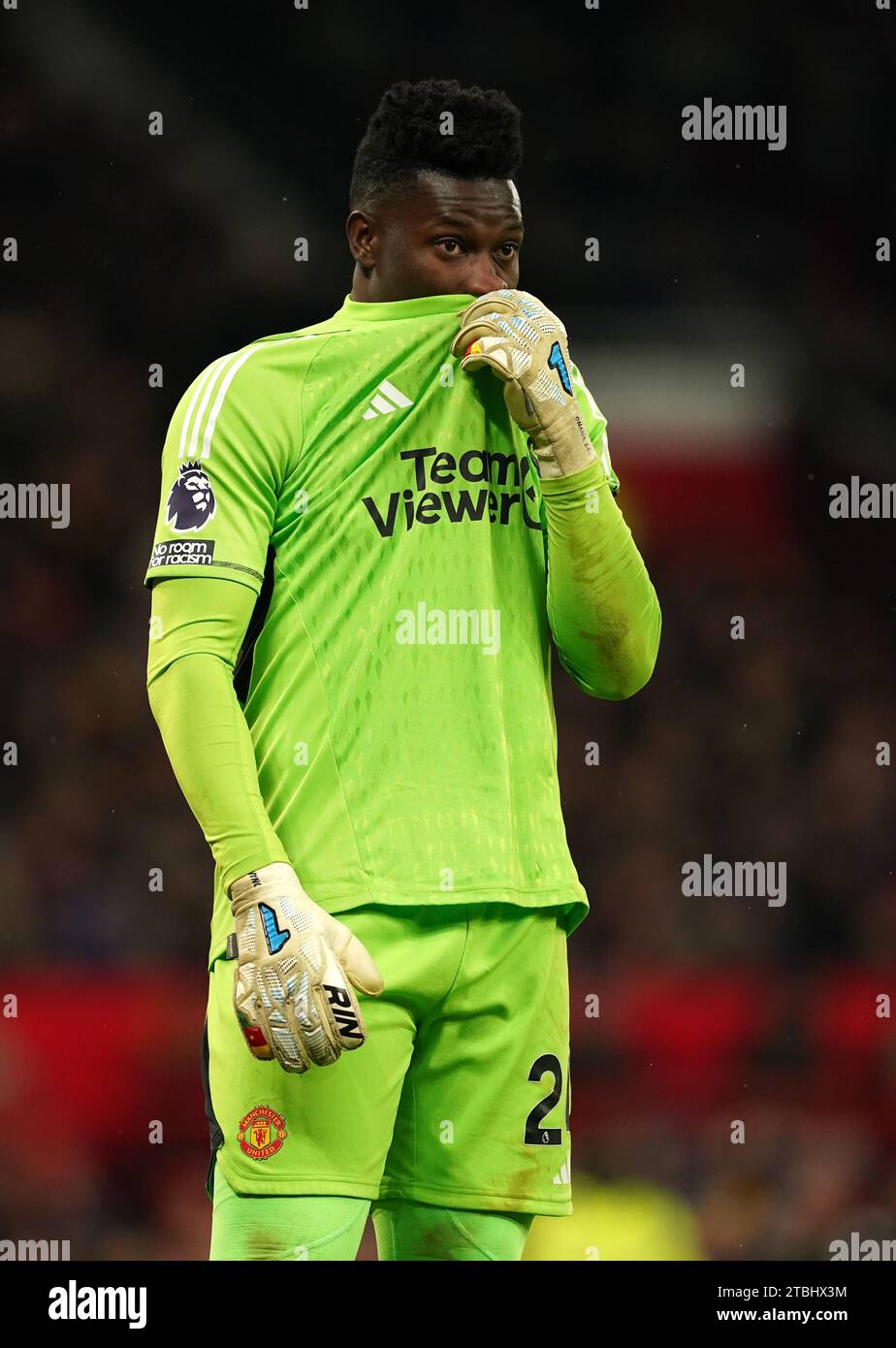 Manchester United goalkeeper Andre Onana during the Premier League ...