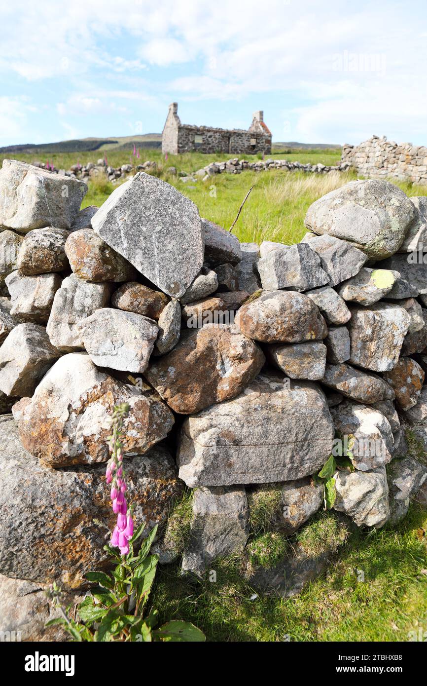 Shiaba, an abandoned village due to the Highland clearances, on the ...