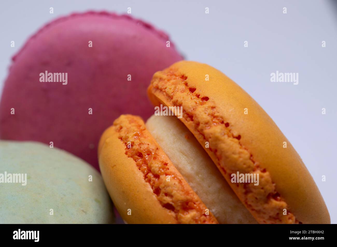 Macaron - White background Stock Photo - Alamy