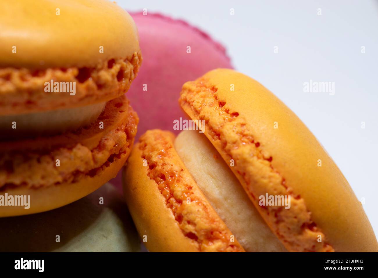Macaron - White background Stock Photo - Alamy