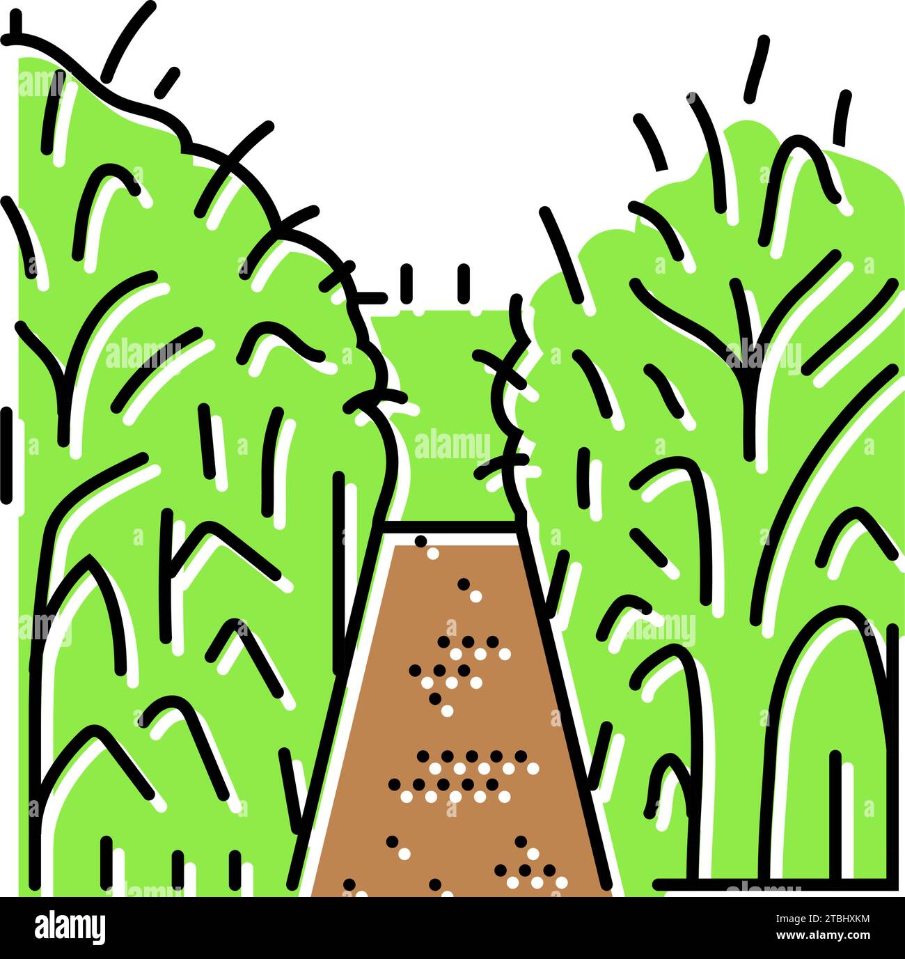 corn maze autumn season color icon vector illustration Stock Vector ...