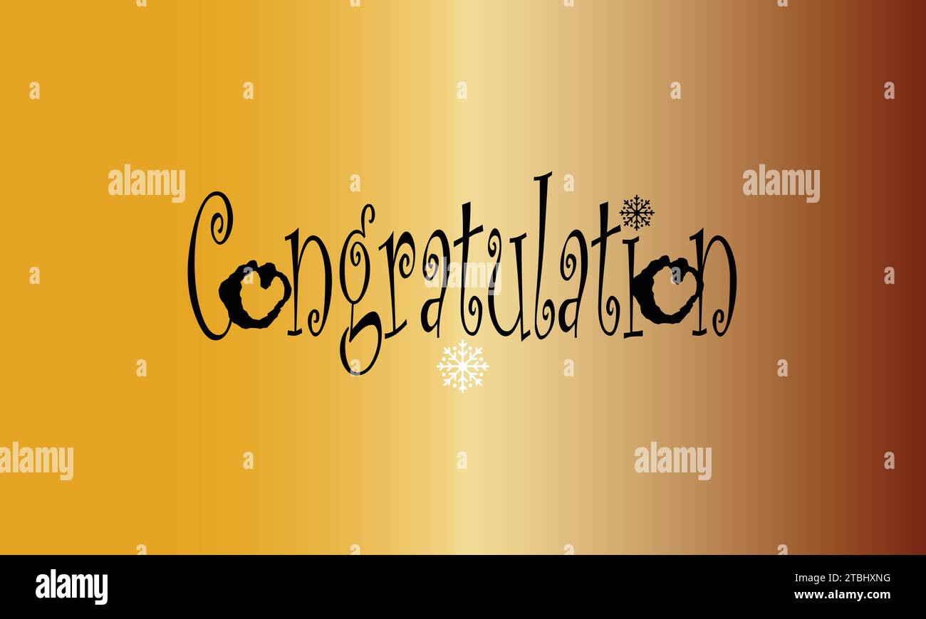 Congratulations. Illustration with calligraphic inscription. Congrats ...