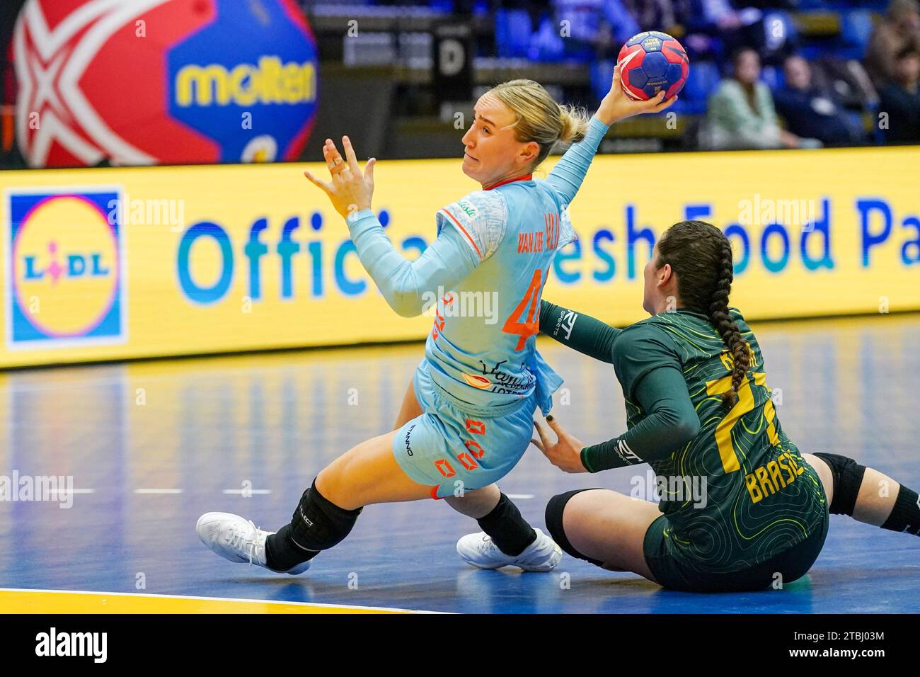 Nikita van der Vliet of the Netherlands during the 26th IHF Women's ...