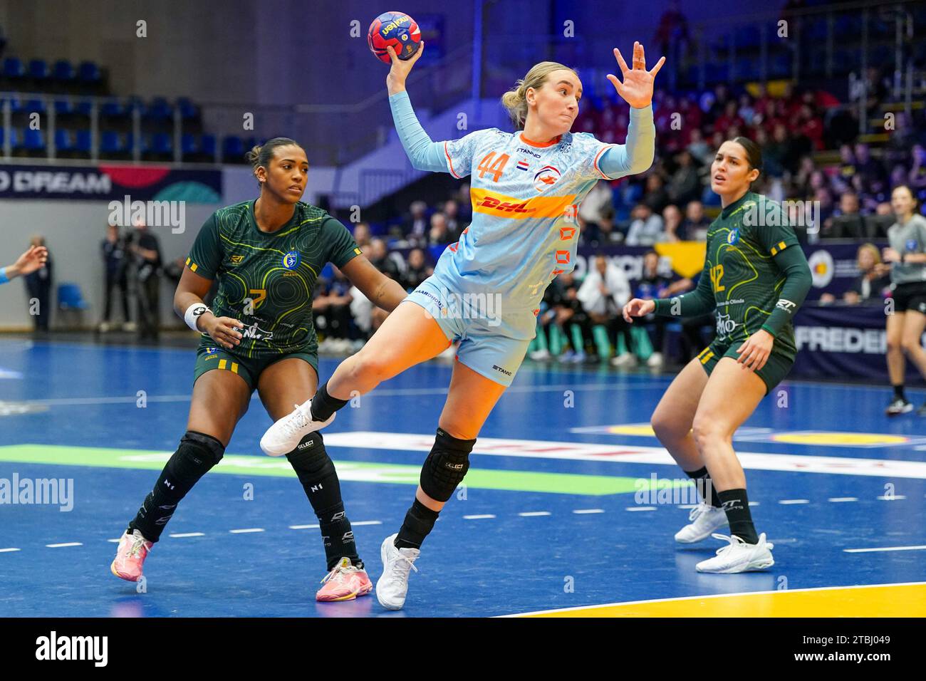 Nikita van der Vliet of the Netherlands during the 26th IHF Women's ...