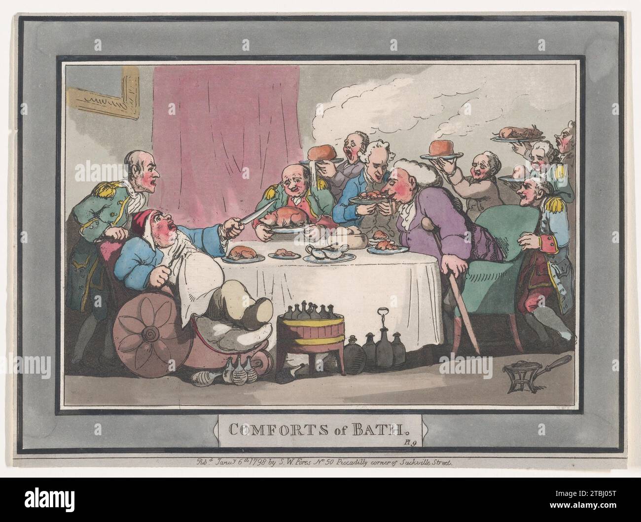 Comforts of Bath, Plate 9 1959 by Thomas Rowlandson Stock Photo - Alamy