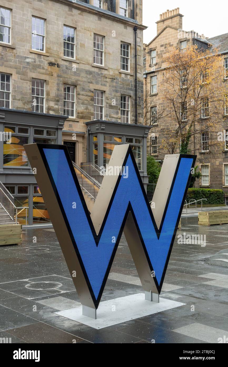 W Hotel logo St James Square, Edinburgh, Scotland Stock Photo - Alamy