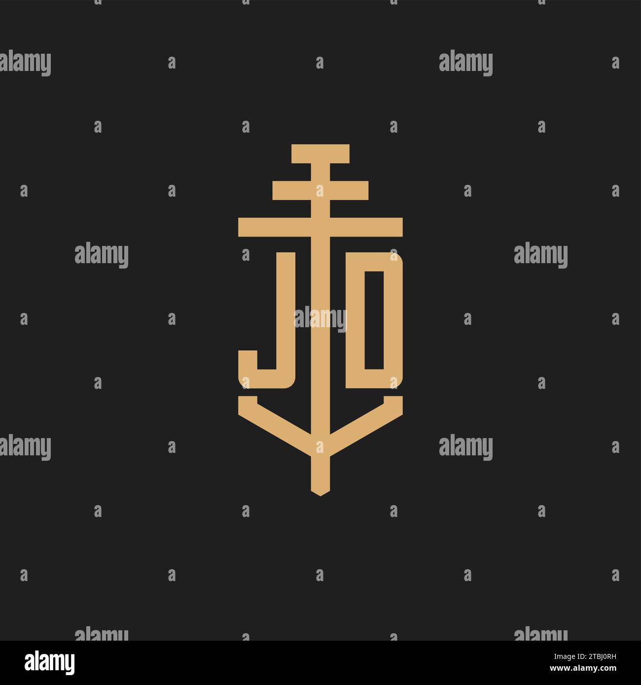 JD initial logo monogram with pillar icon design vector, law firm logo ...