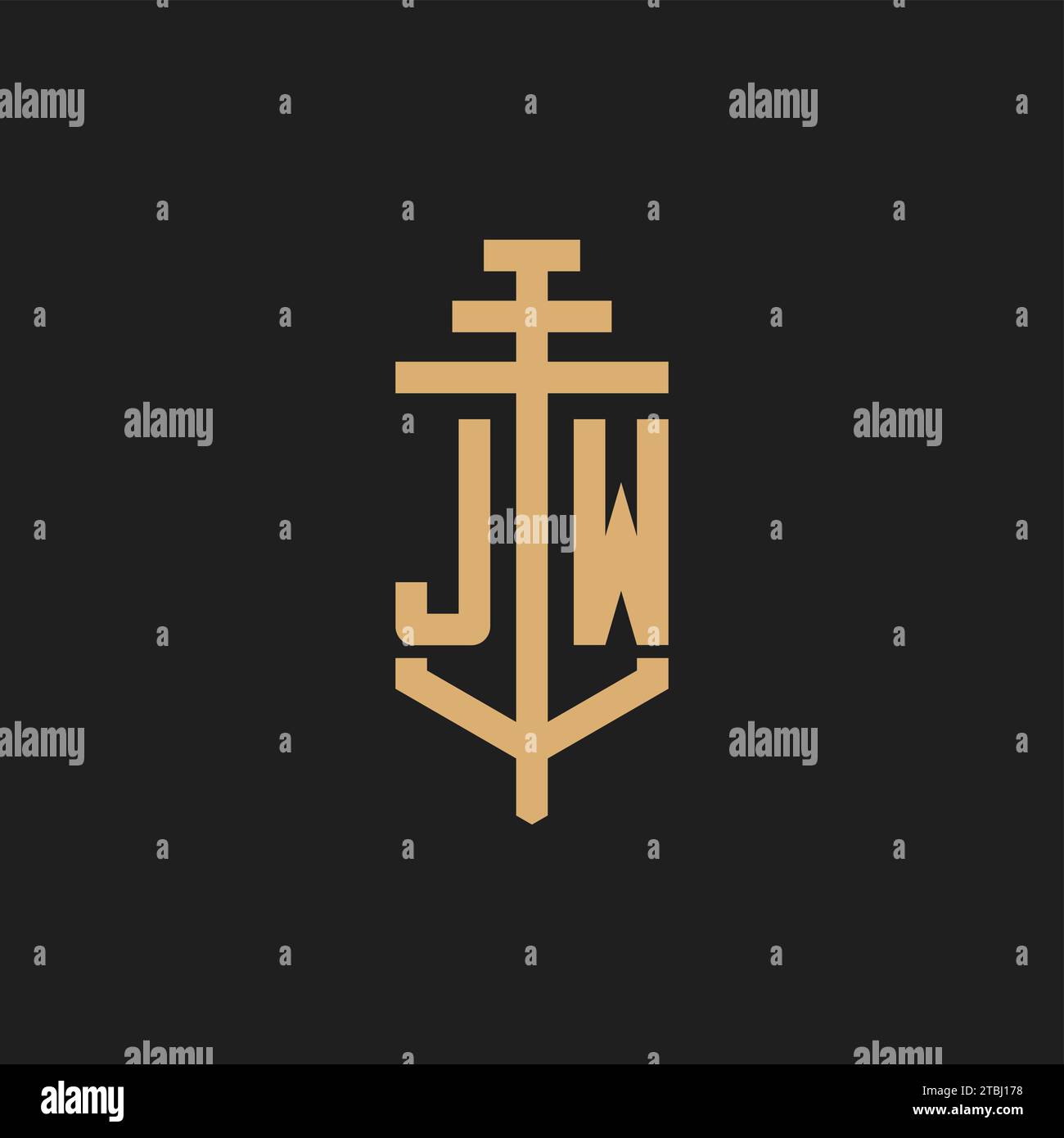 JW initial logo monogram with pillar icon design vector, law firm logo ... JW initial logo monogram with pillar icon design vector, law firm logo ...