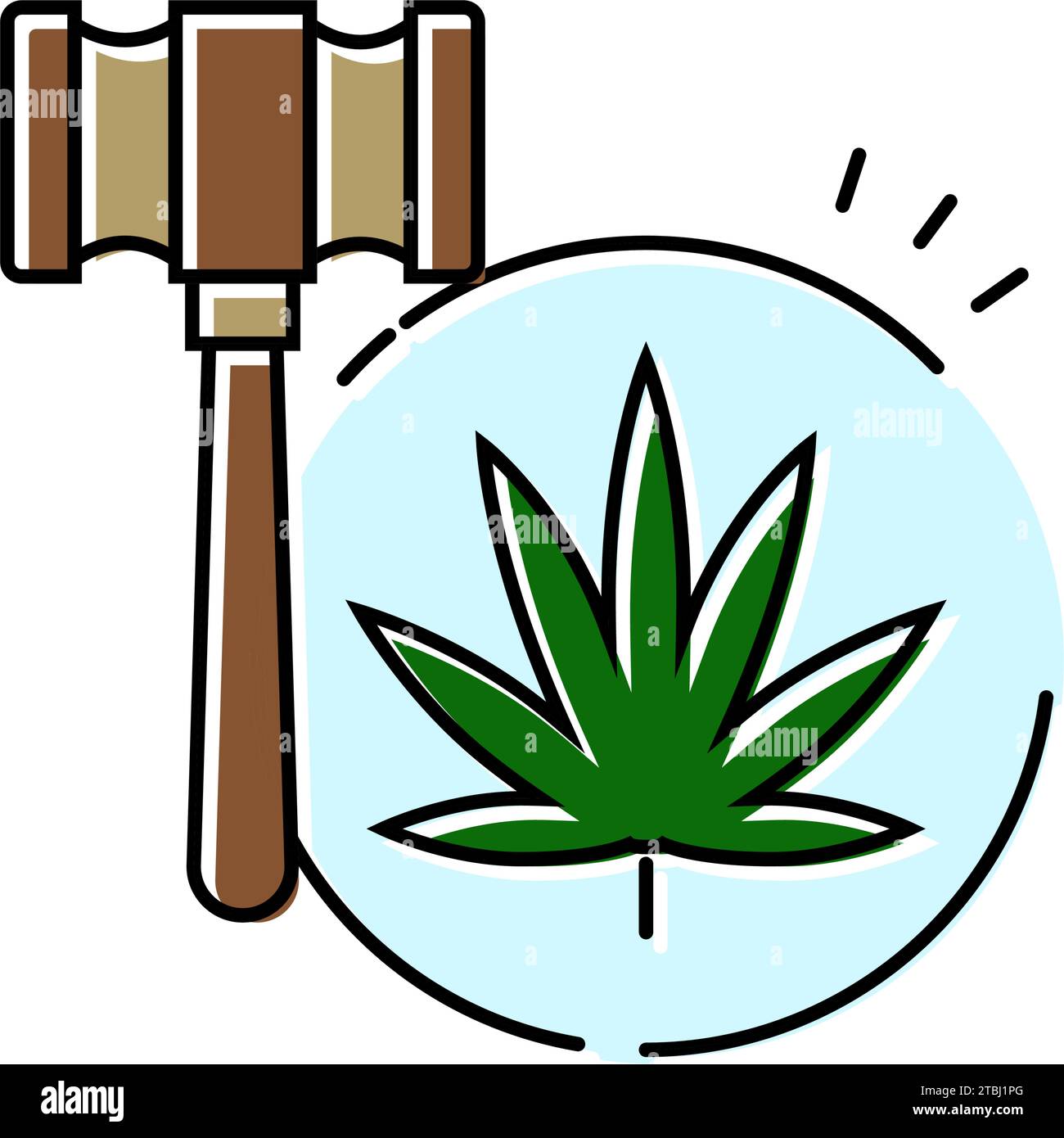 legalize cannabis color icon vector illustration Stock Vector Image ...