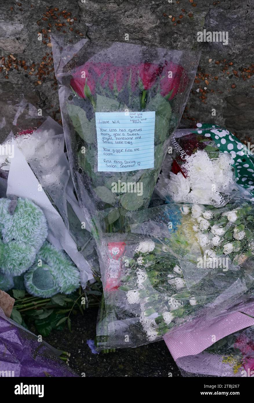 Flowers and messages left at the scene in Sandgate, near Folkestone ...