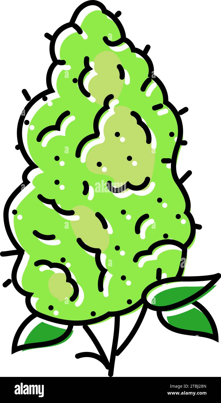 cannabis bud weed color icon vector illustration Stock Vector Image ...