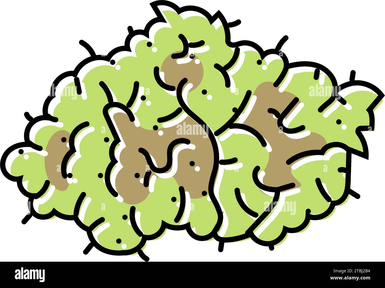 cannabis bud leaf color icon vector illustration Stock Vector Image ...
