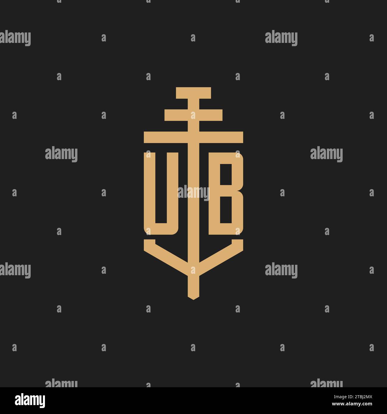 UB initial logo monogram with pillar icon design vector, law firm logo ... UB initial logo monogram with pillar icon design vector, law firm logo ...