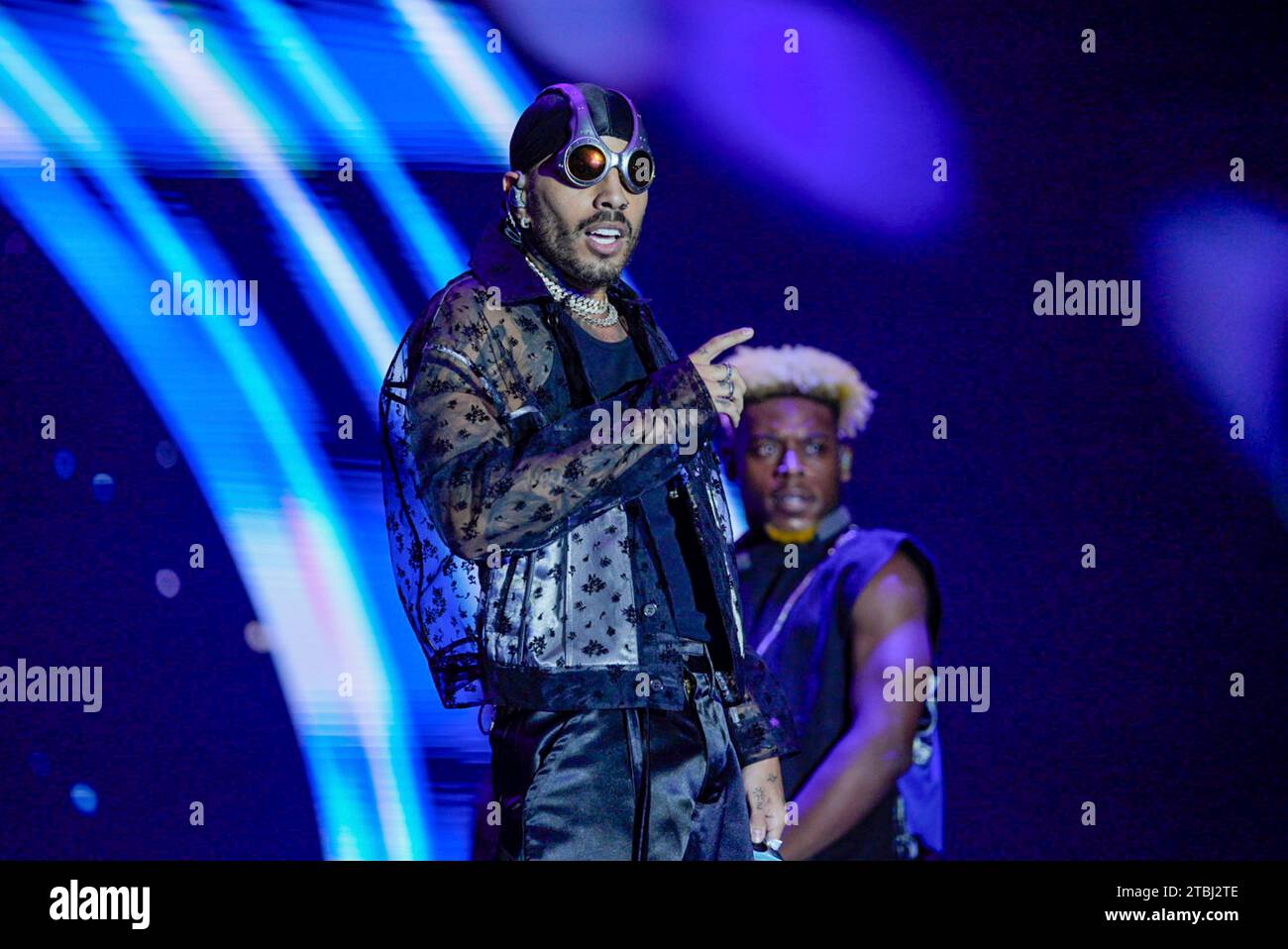The singer, Rauw Alejandro during his performance at the Cartuja ...