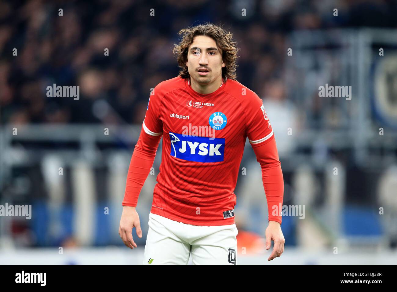 Copenhagen, Denmark. 06th Dec, 2023. Alexander Lind (9) of Silkeborg IF ...