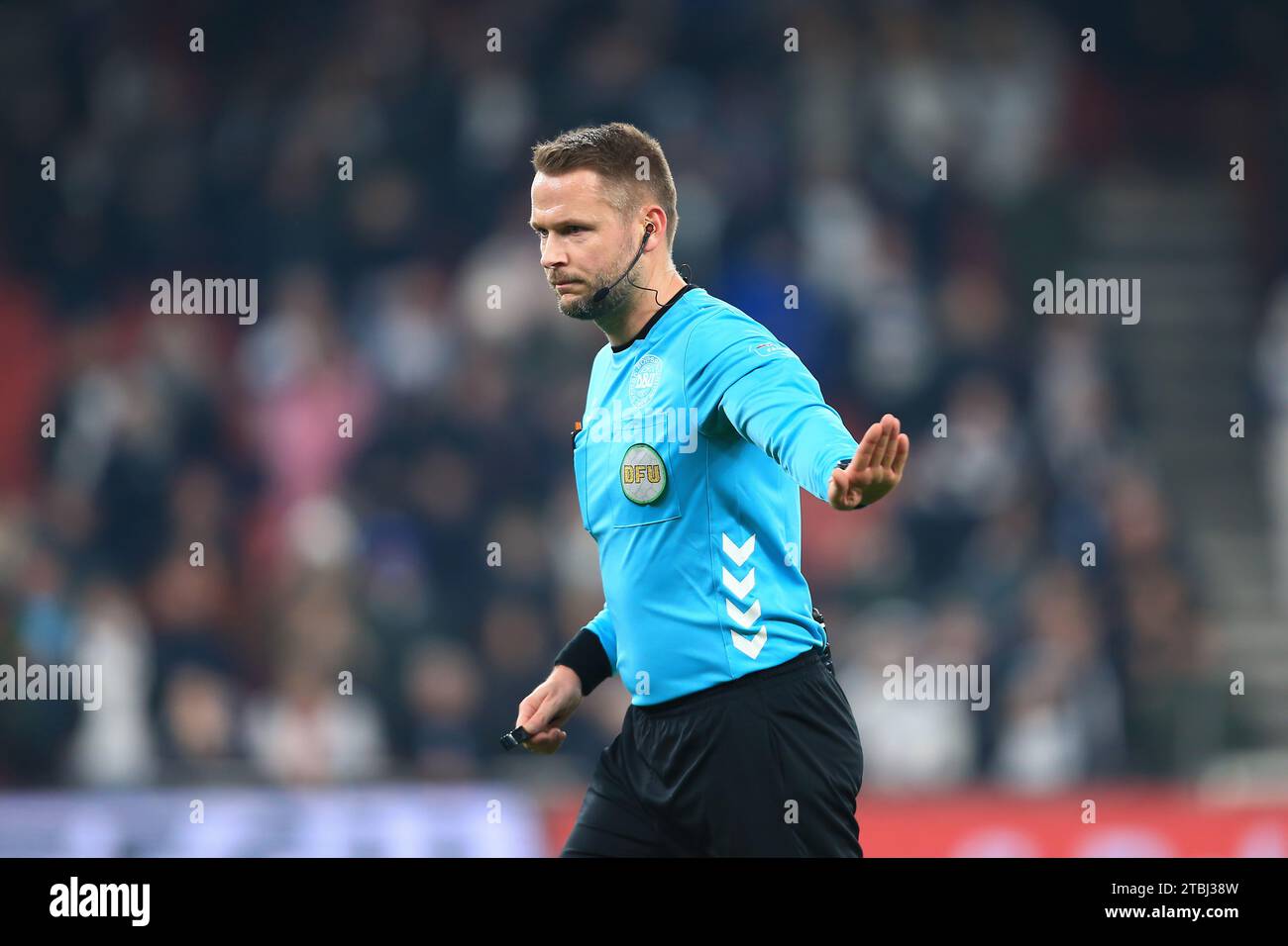 Copenhagen, Denmark. 06th Dec, 2023. Referee Jens Maae seen during the ...