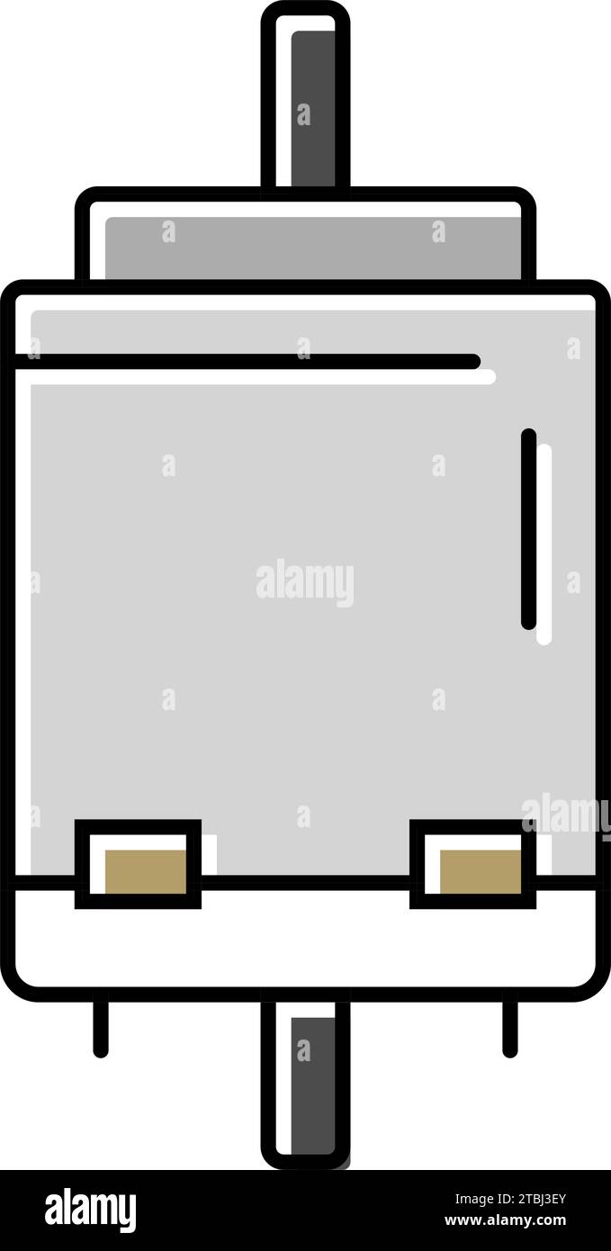 dc motor electronic component color icon vector illustration Stock ...