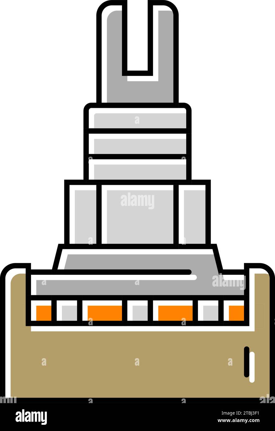 potentiometer electronic component color icon vector illustration Stock ...