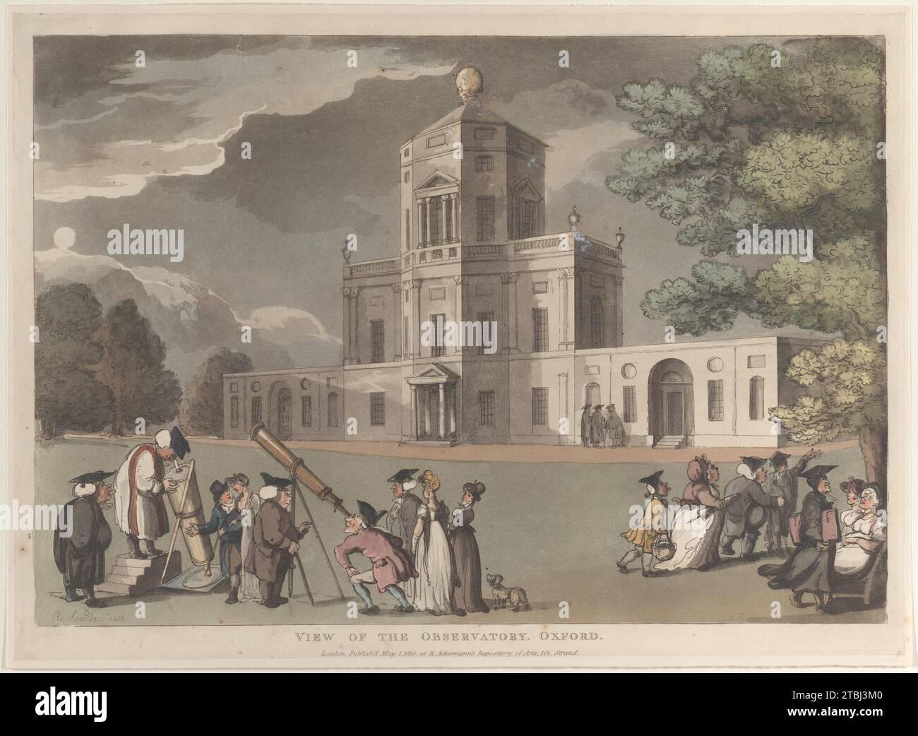 View of the Observatory, Oxford 1959 by Thomas Rowlandson Stock Photo ...