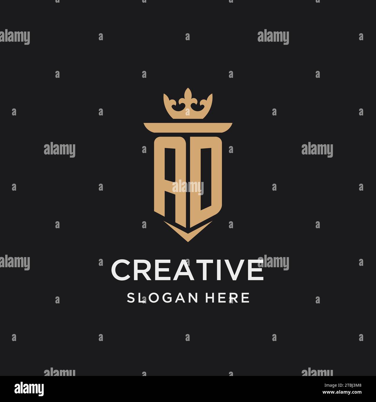 AD monogram with medieval style, luxury and elegant initial logo design ideas Stock Vector Image ...