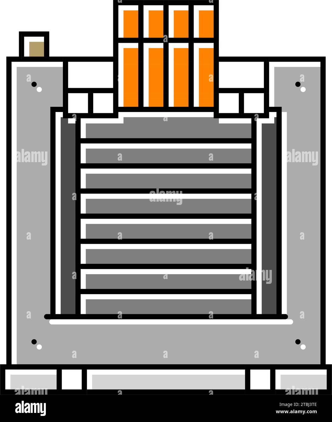 transformer electronic component color icon vector illustration Stock ...