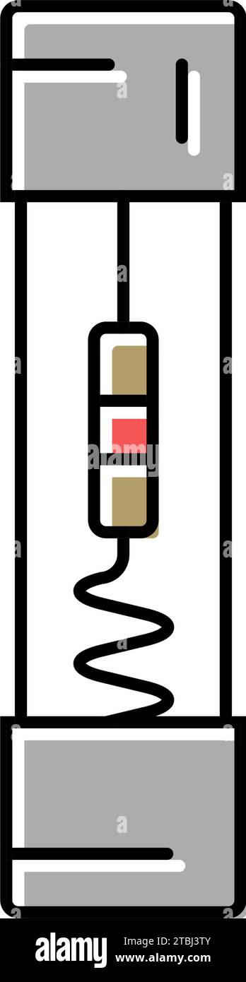 fuse electronic component color icon vector illustration Stock Vector ...