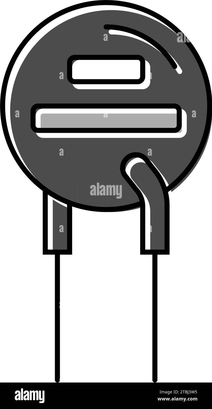 thermistor electronic component color icon vector illustration Stock ...