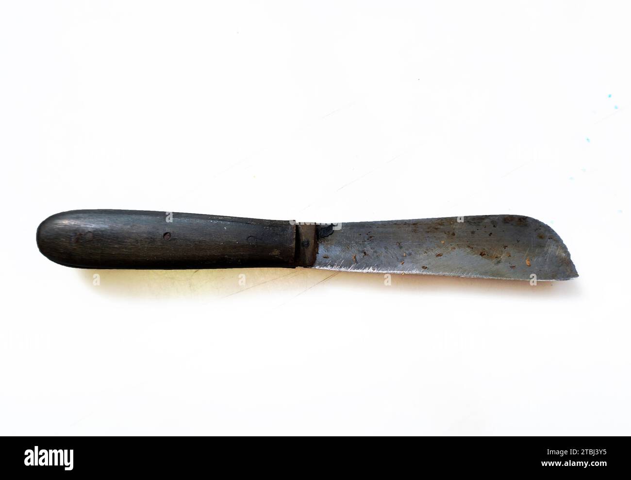 Old knives that have been used for a long time in the kitchen Stock ...