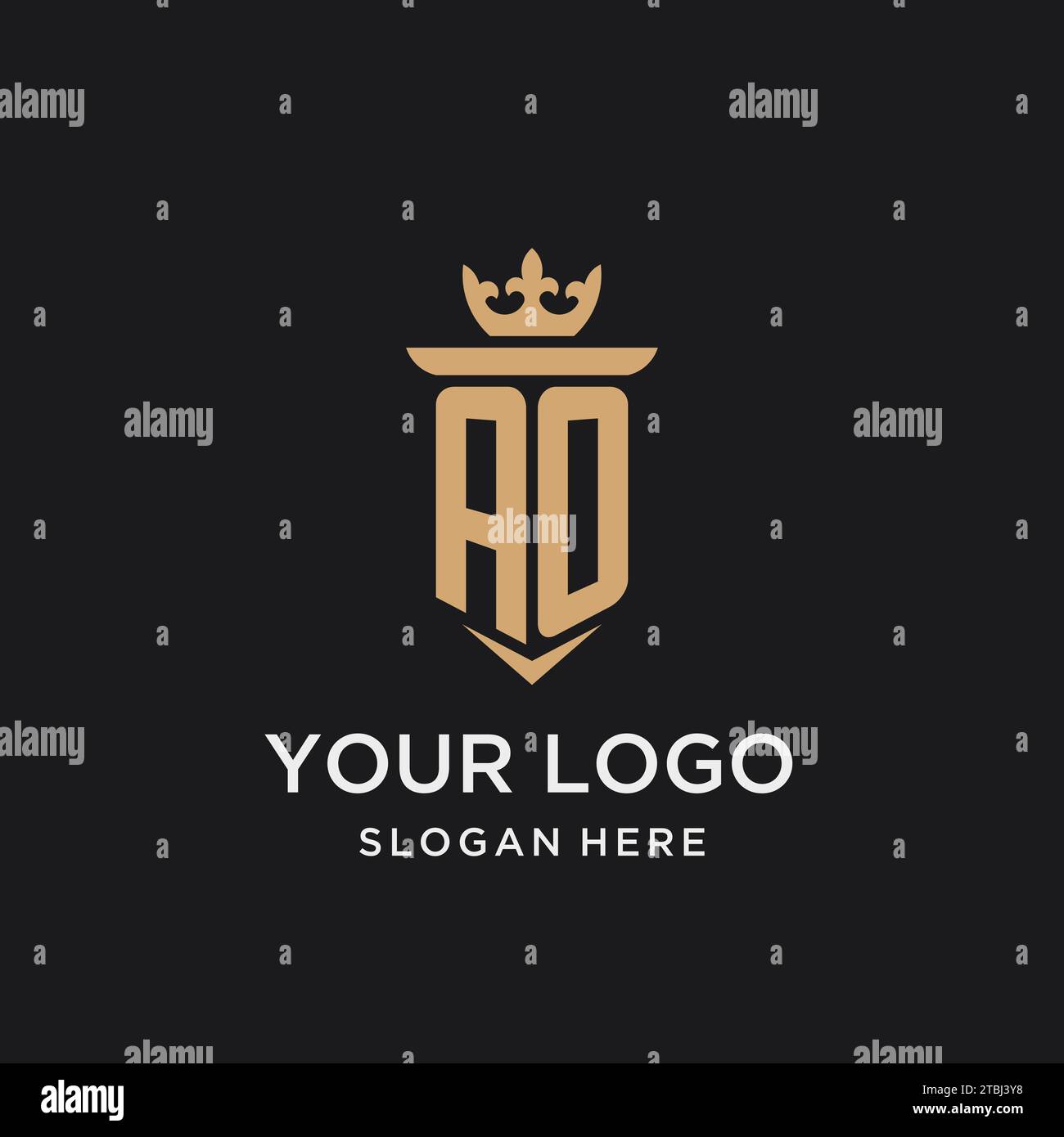 AO monogram with medieval style, luxury and elegant initial logo design ...