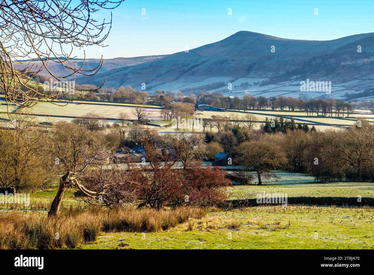 The Edale valley in the Peak District National Park, Derbyshire, UK ...