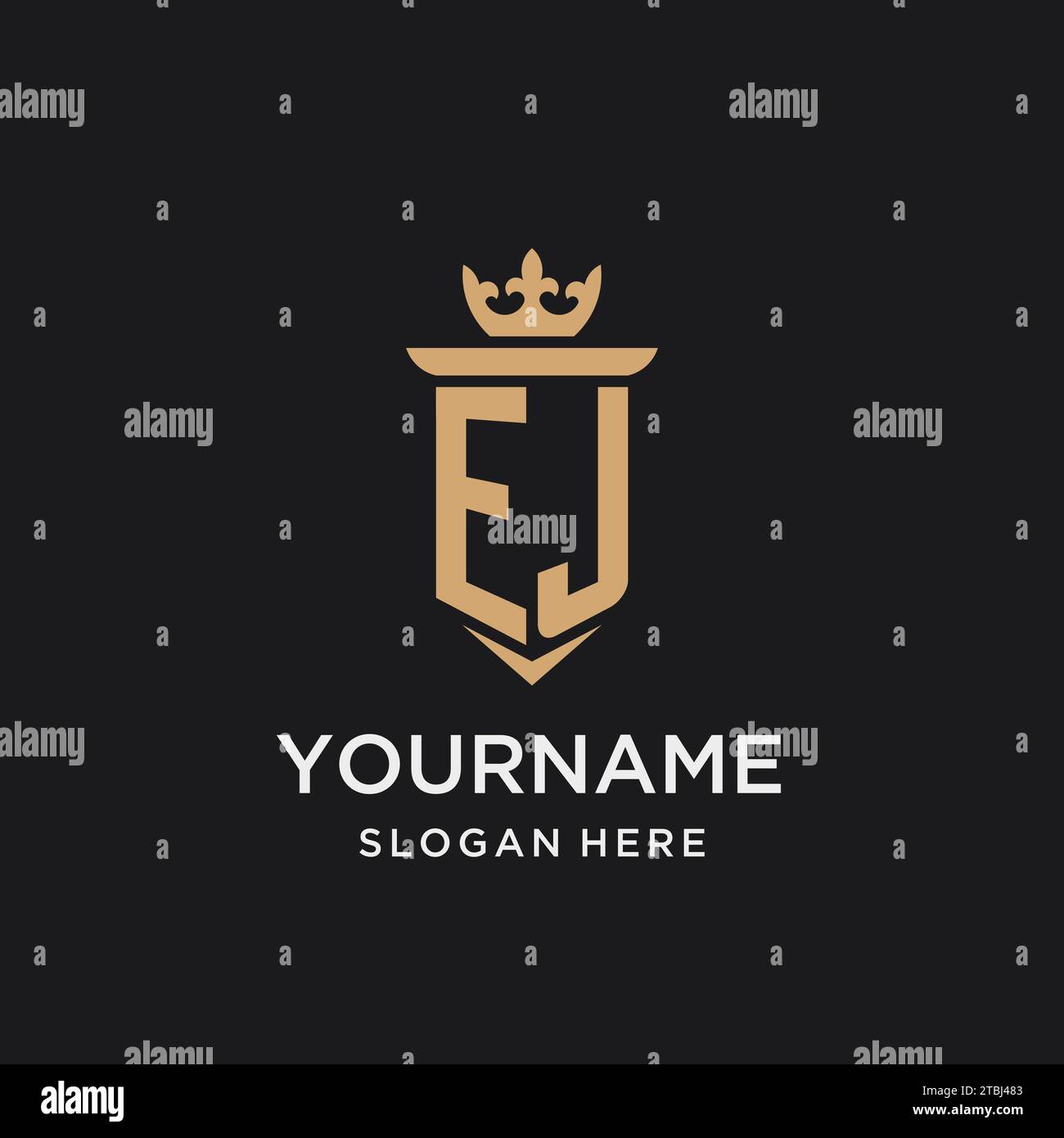 EJ monogram with medieval style, luxury and elegant initial logo design ideas Stock Vector Image ...