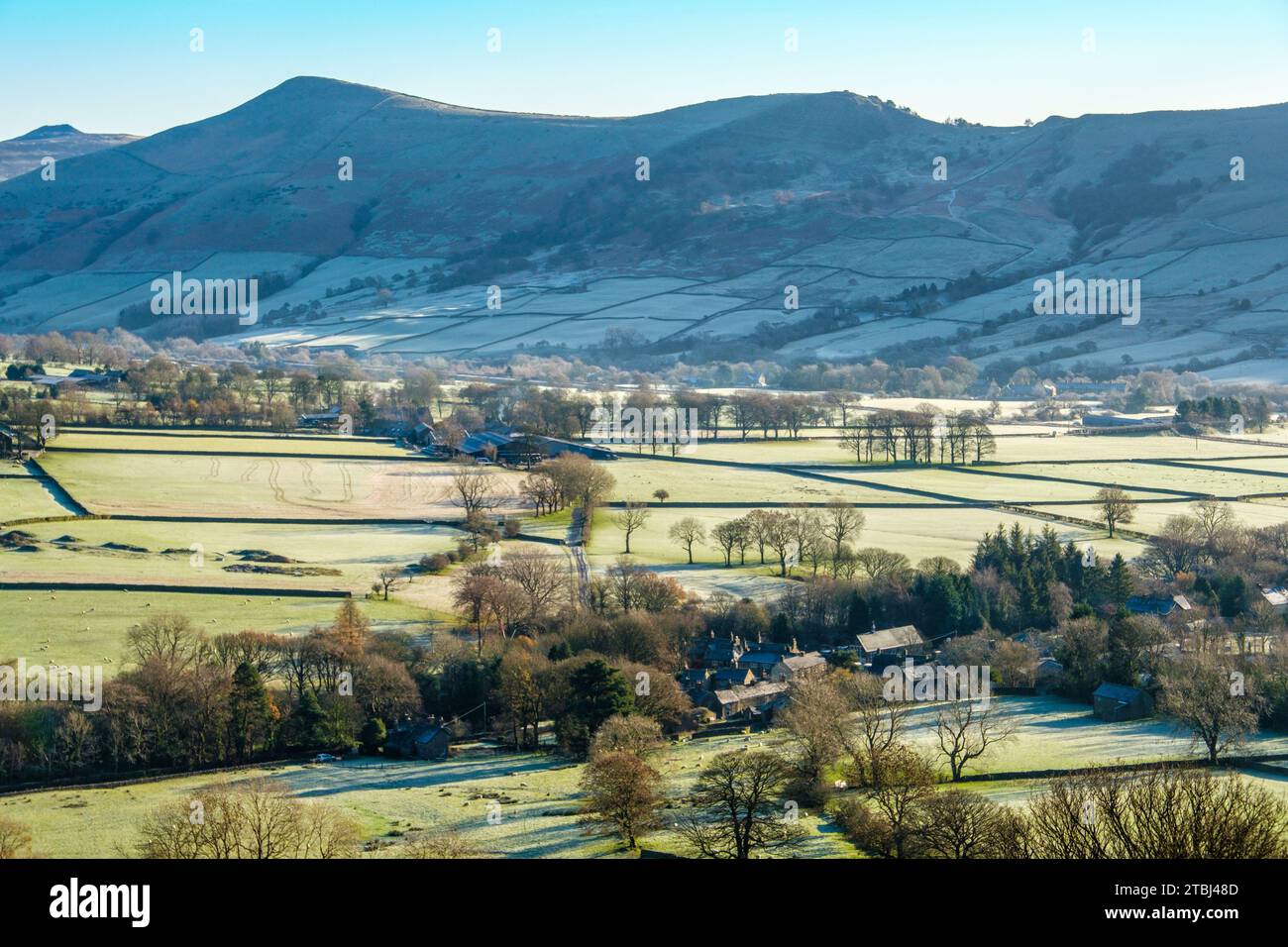 The Edale valley in the Peak District National Park, Derbyshire, UK ...